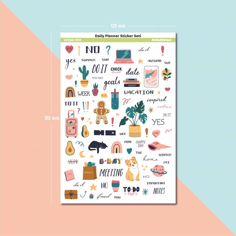Daily Plan Sticker Seti - Ajanda, Defter, Planlayıcı İçin 500 Adet ...