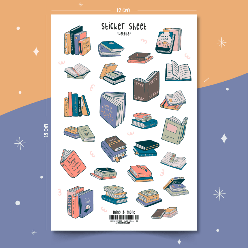 Ketebe- Kitap Temalı Sticker Seti #99 - MuslimWalk
